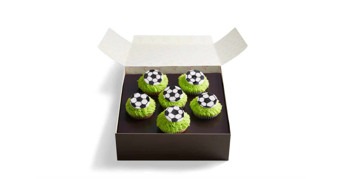 Football Cupcake Selection Box | The Hummingbird Bakery
