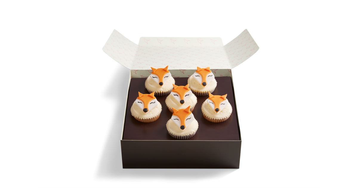 Fox Cupcake Box of 6 - Woodland Collection | Buy Now